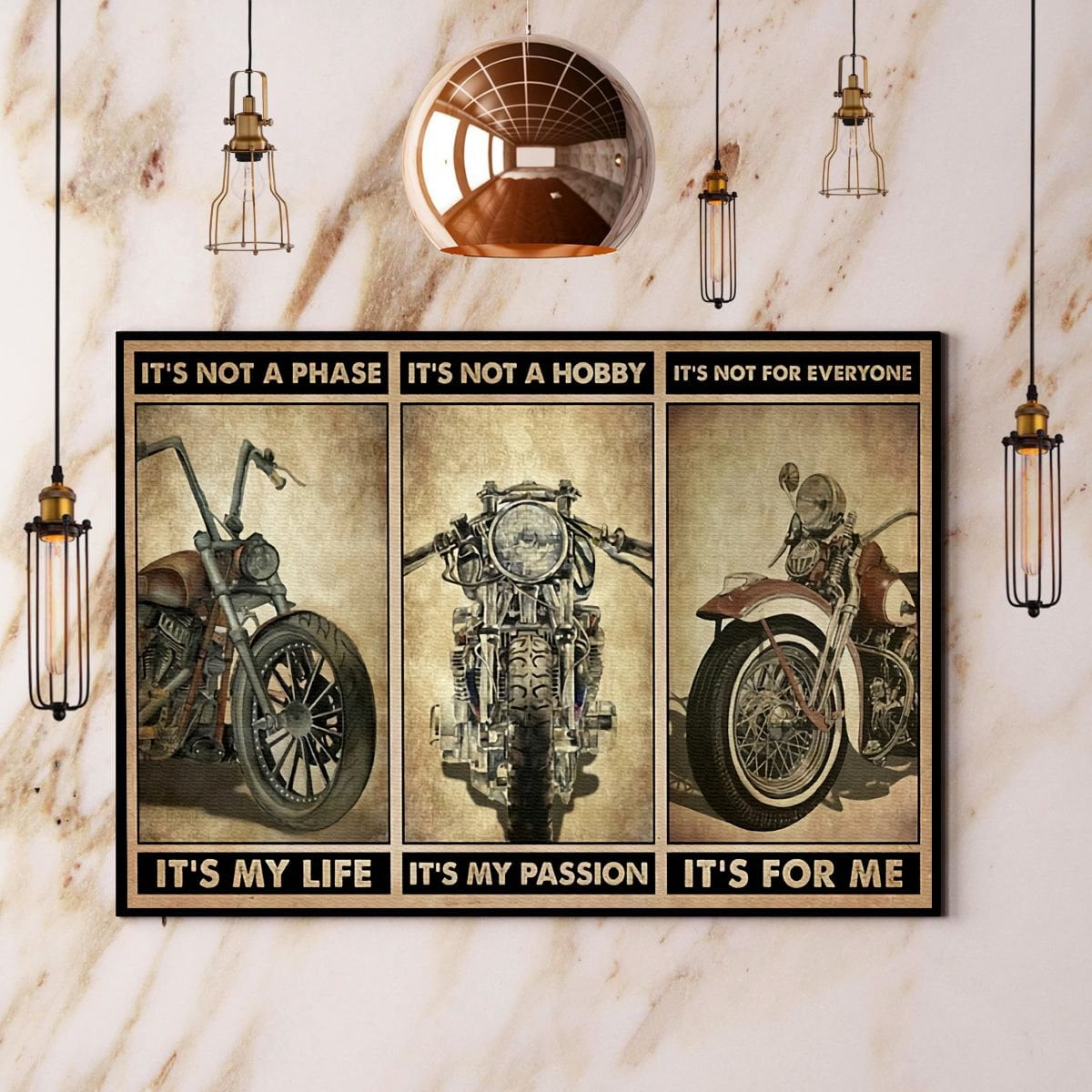 Motorcycle It'S Not A Phase It'S My Life Vintage Horizontal Paper ...