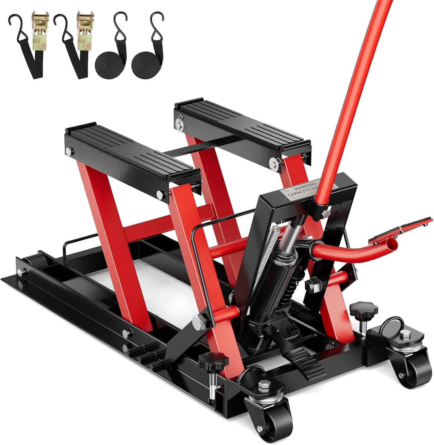 Motorcycle Jack 1500 Lbs Hydraulic Motorcycle Lift with Foot Pedal ...