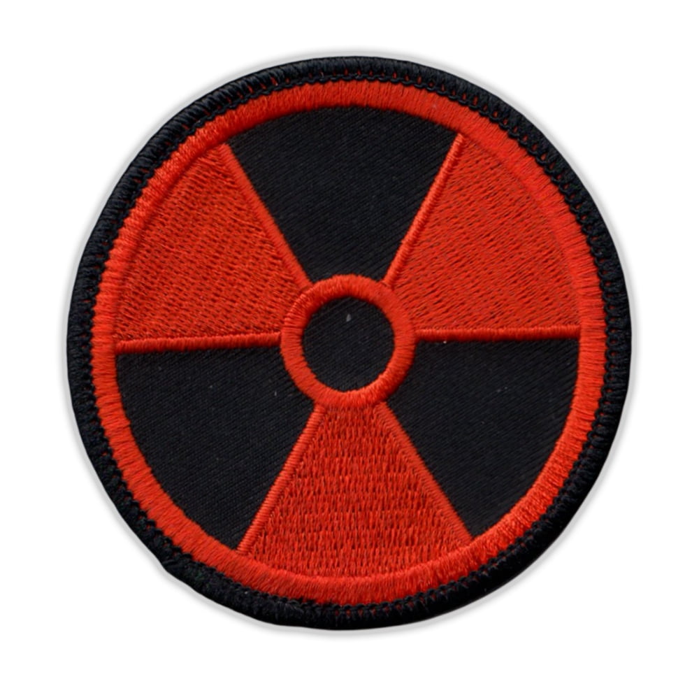 Motorcycle Jacket Embroidered Patch - Radioactive Nuclear Symbol ...