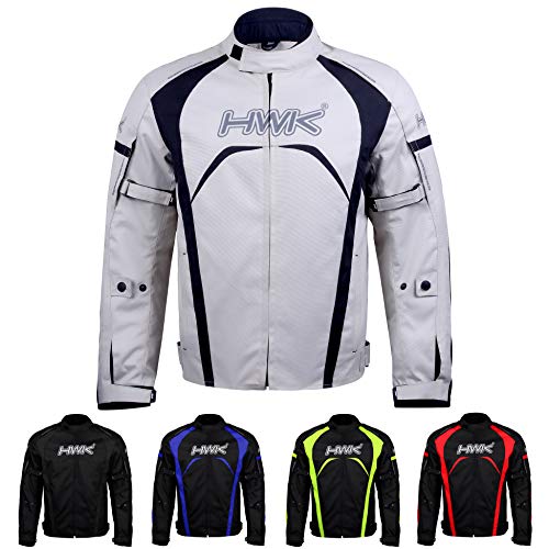 Motorcycle Jacket Men's Riding HWK Textile Racing Motorbike Hi-Vis ...
