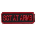 Motorcycle Jacket Patch - Sgt At Arms (Sergeant) - Rank, Position - Red ...