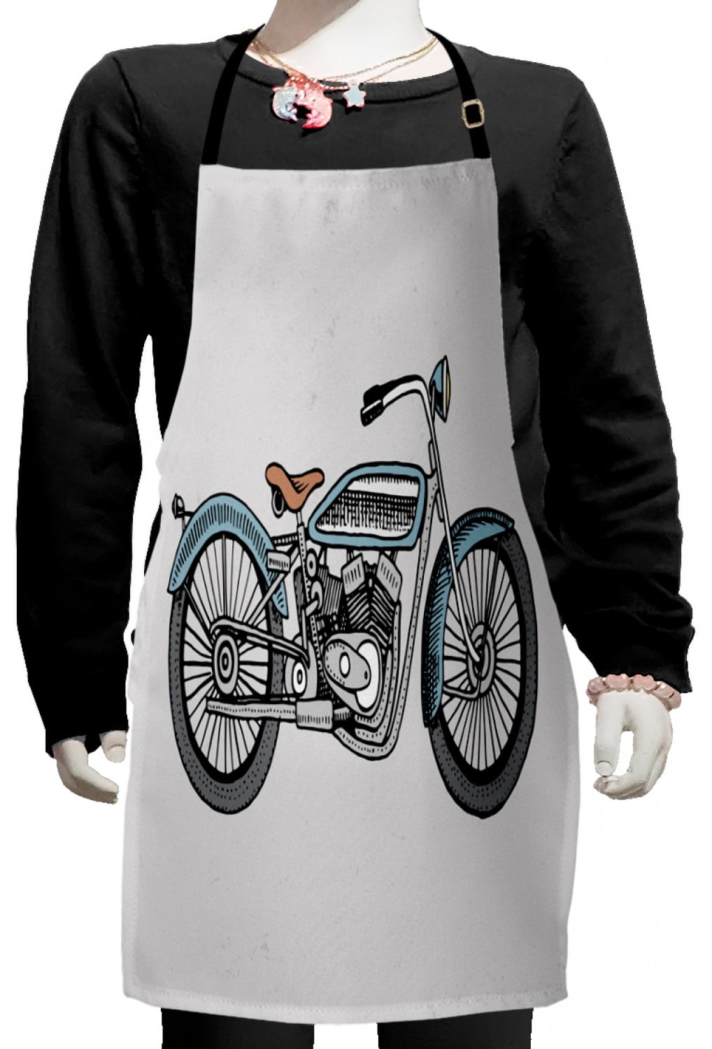 Motorcycle Kids Apron, Off Road Bike Motocross Racer Theme ...