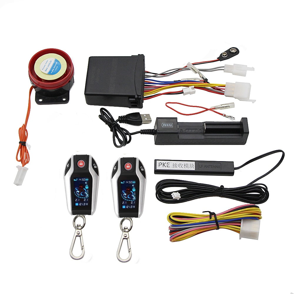 Motorcycle LCD Screen Two Way Alarm Anti-theft Security System ...