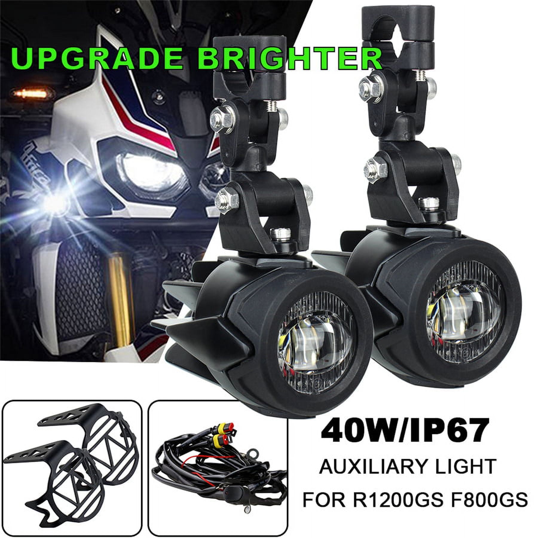 Motorcycle LED Auxiliary Light PC Lens For BMW R1200GS F800GS F700GS F650 K1600 - Walmart.com