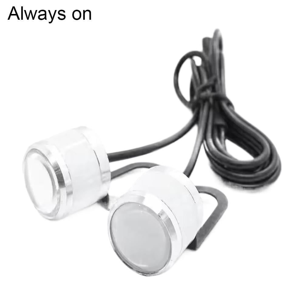 Motorcycle LED Eagle Eye Light Front Headlight Rearview Mirror Flashing ...