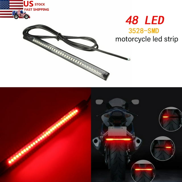 Motorcycle LED License Brake Tail Light Turn Signals for Bobber Cafe ...