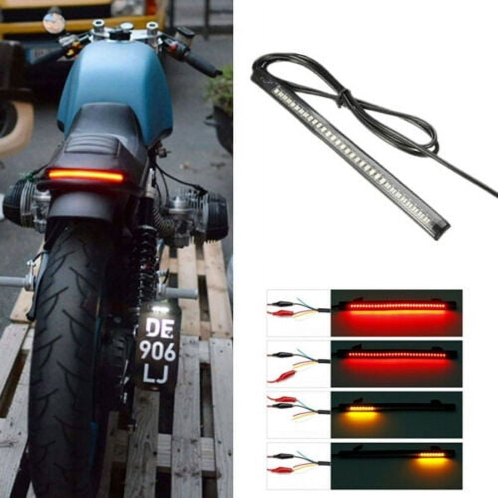 Motorcycle LED License Brake Tail Light Turn Signals for Bobber Cafe ...