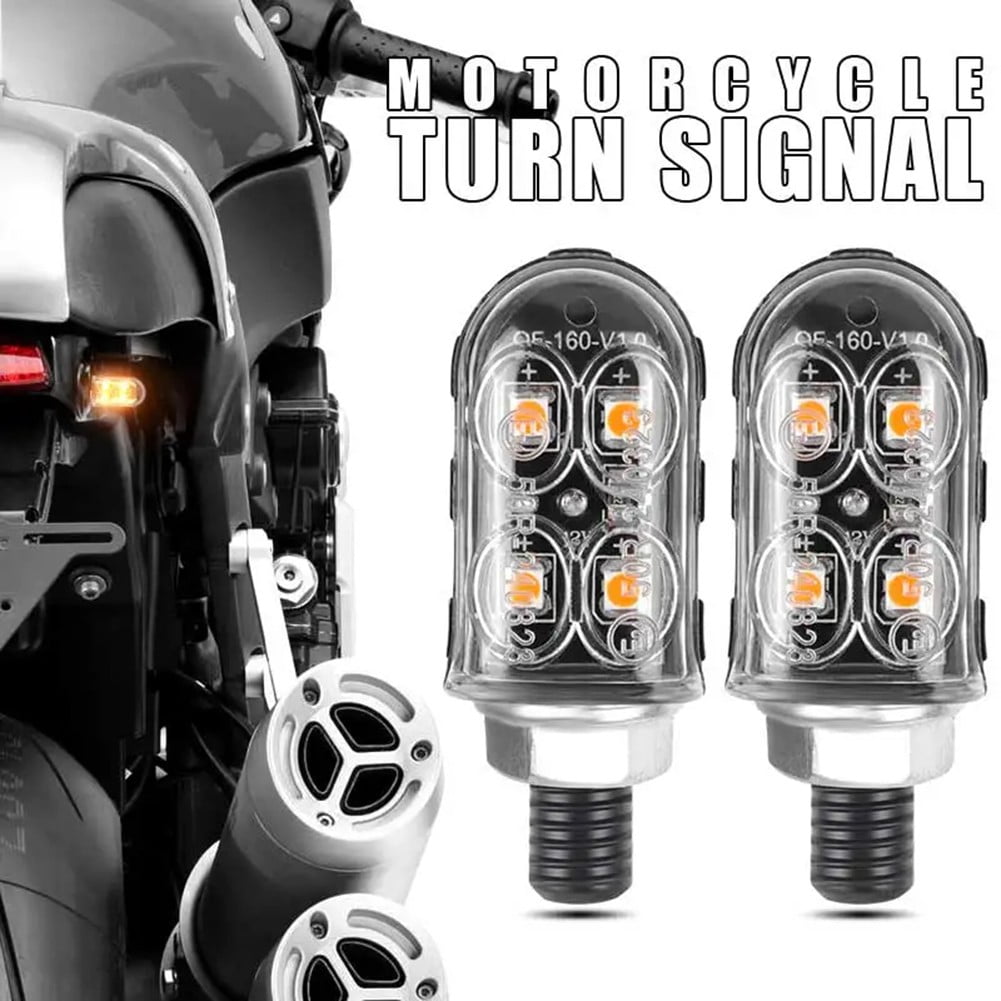 Motorcycle LED Turn Signals Flashing LED Light Rear Blinker Indicator ...