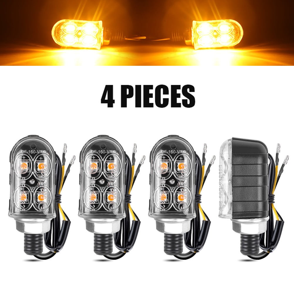 Motorcycle LED Turn Signals Flashing LED Light Rear Blinker Indicator ...