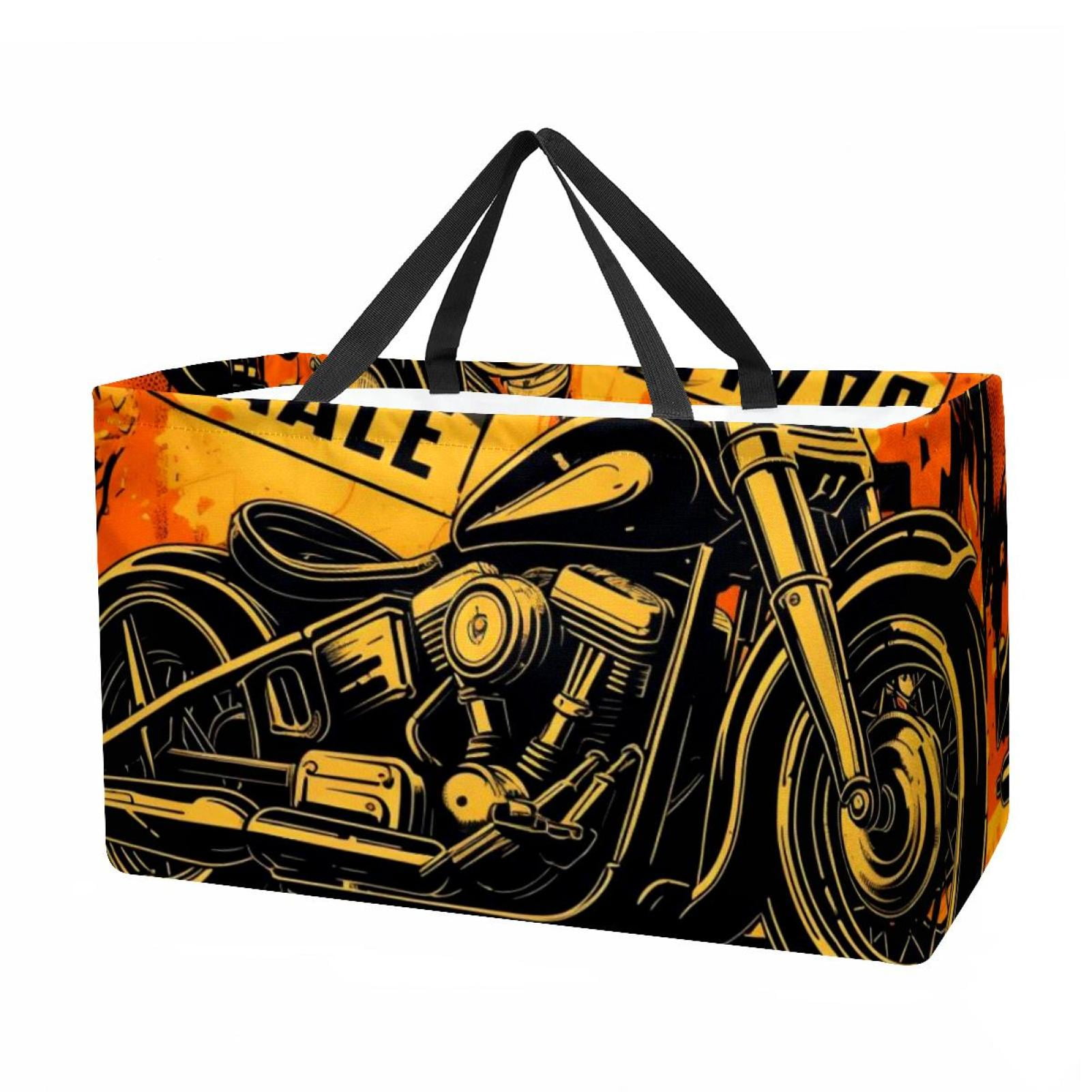 Motorcycle Large Beach Bag with Storage Bins and Shopping Basket ...