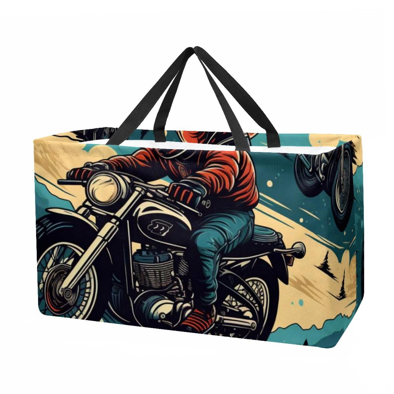 Motorcycle Large Shopping Basket Oxford Cloth Picnic Basket Cube ...