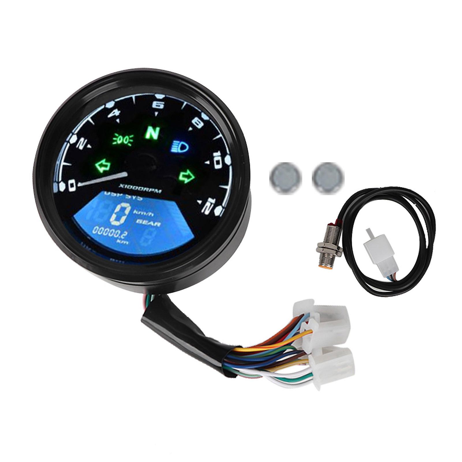 Motorcycle Lcd Meter Odometer Tachometer Speedometer Multifunction Oil ...