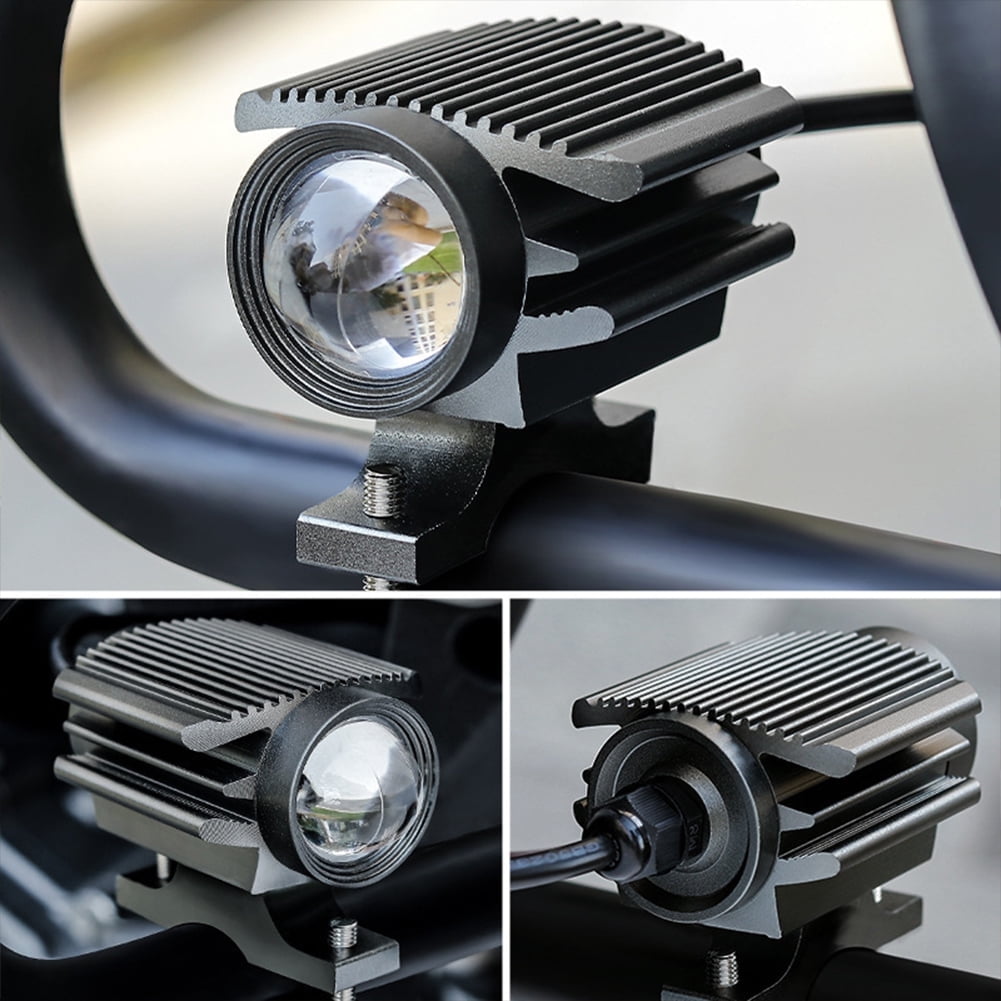 Motorcycle Led Headlight Aluminum Alloy Super BrightMini Lens Spotlight ...