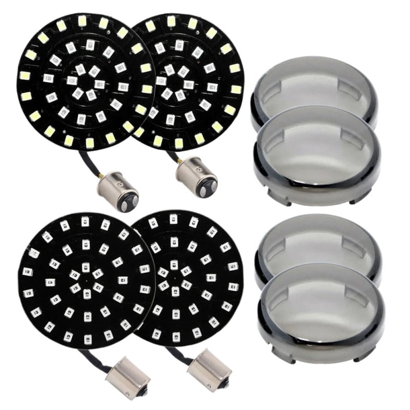 Motorcycle Led Turn Signals Blinkers with Clear/Smoke Lens for Harley ...