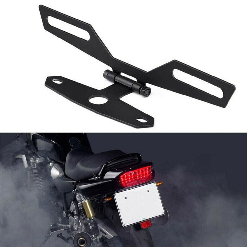 Motorcycle License Plate Bracket Taillight Fixed Number Plate Frame ...