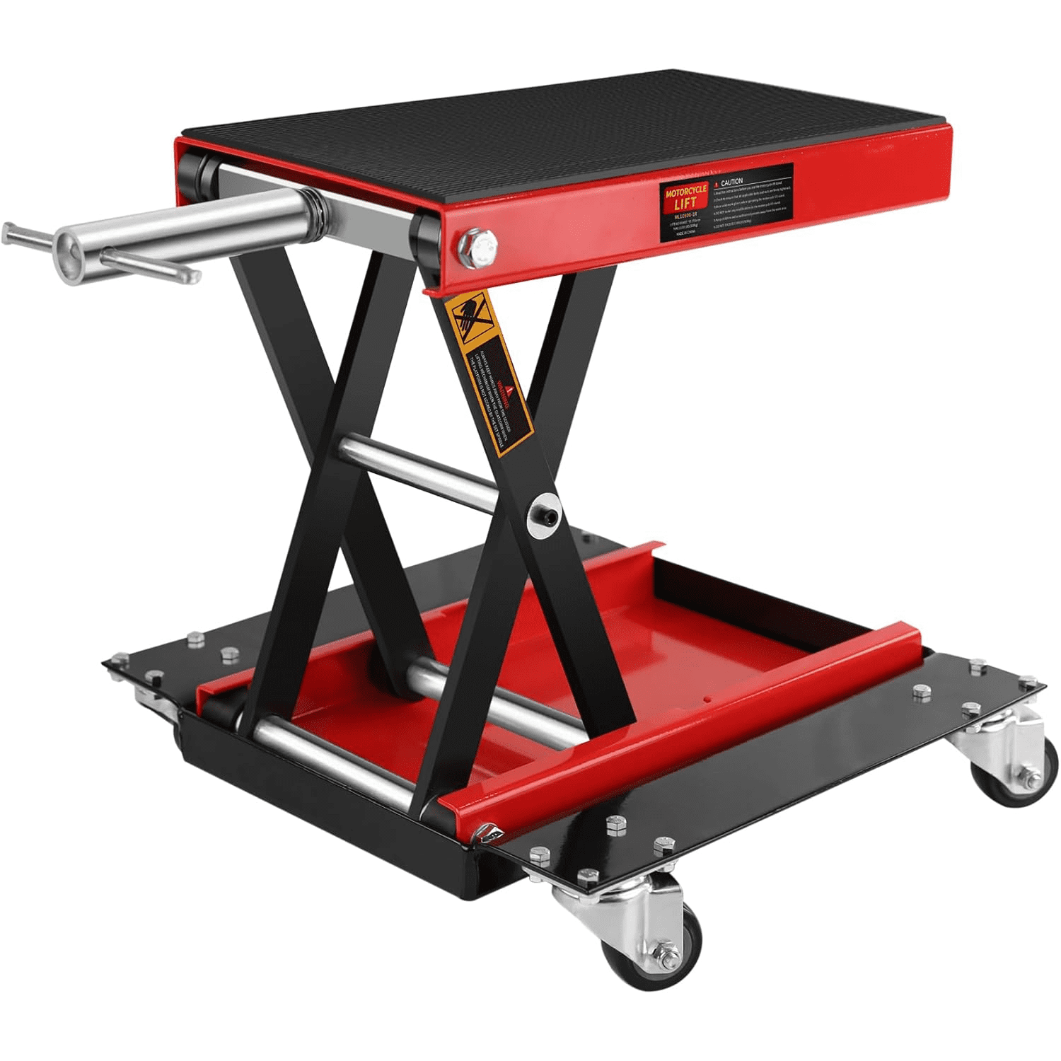 Motorcycle Lift,1100 LBS Heavy Duty Scissor Lift with Manual Crank ...