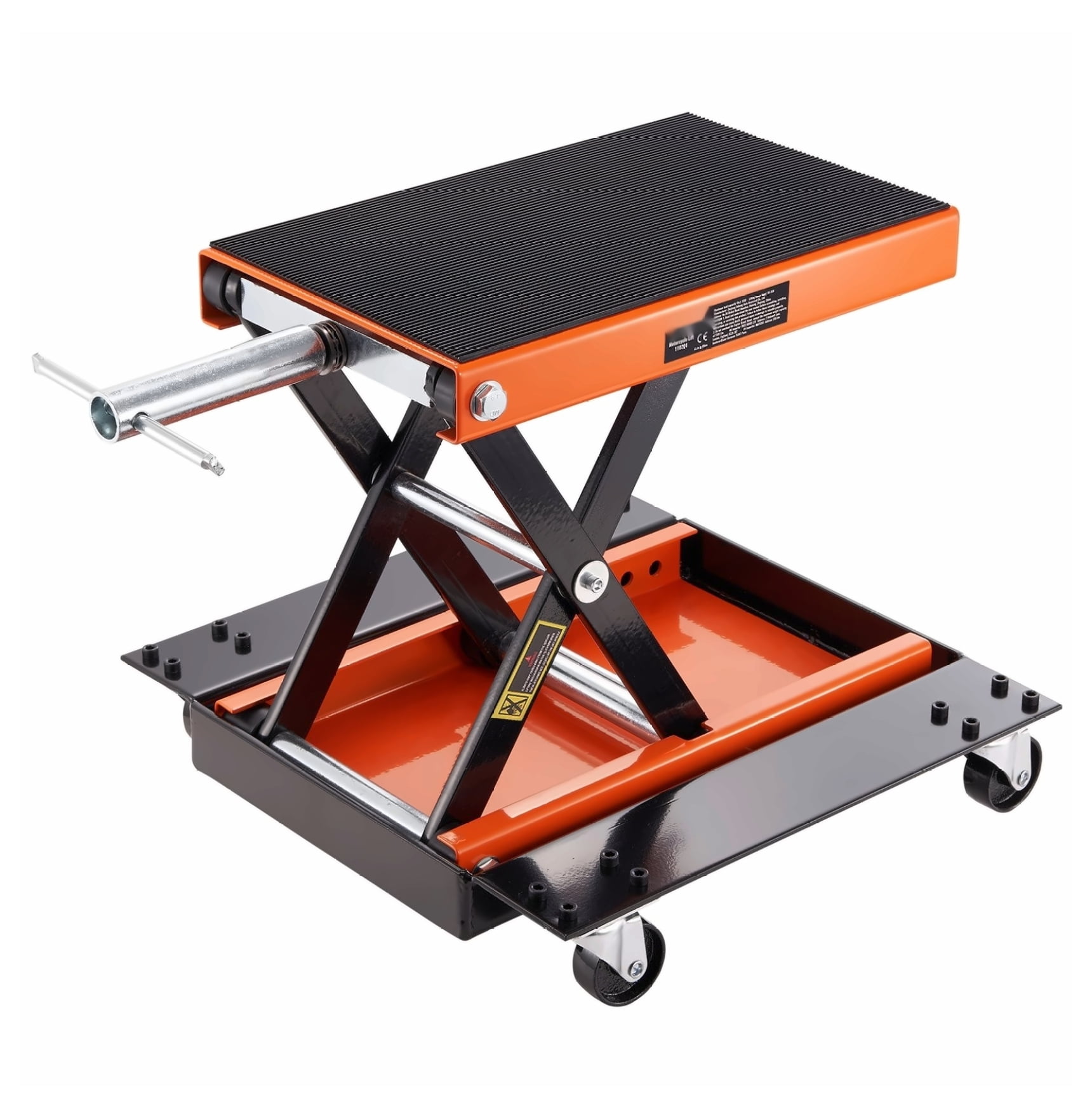 Motorcycle Lift 1100 LBS - Scissor Jack with Dolly & Hand Crank ...