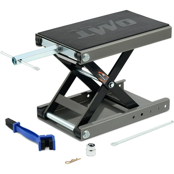 Motorcycle Lift, 1100lb Scissor Lift Jack with Wide Deck T Handle 3/8 ...
