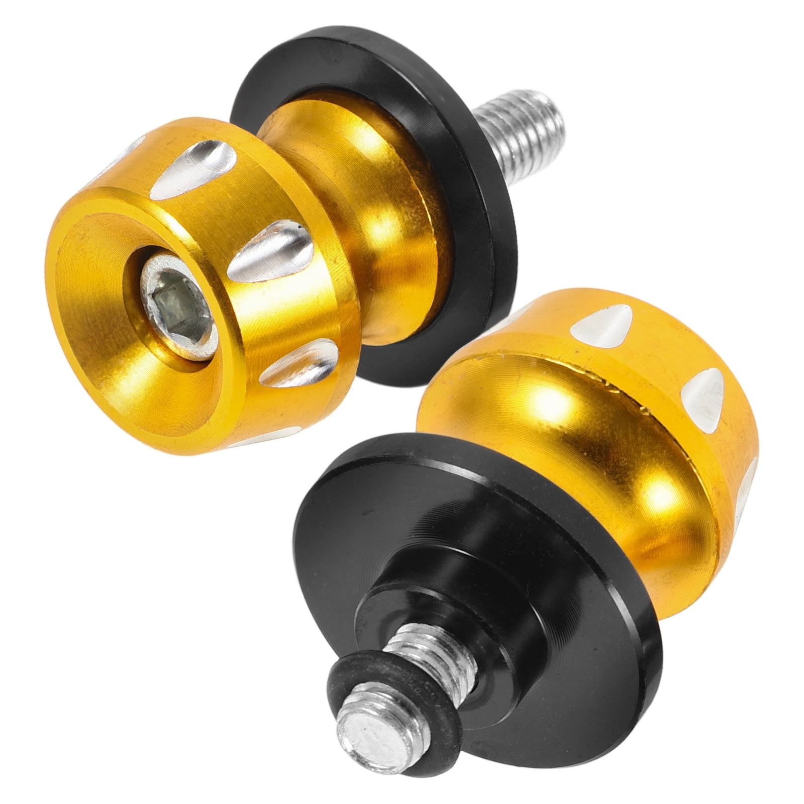 WORGEOUS Easy Installation Motorcycle Stand Screw 1 Pair Golden ...