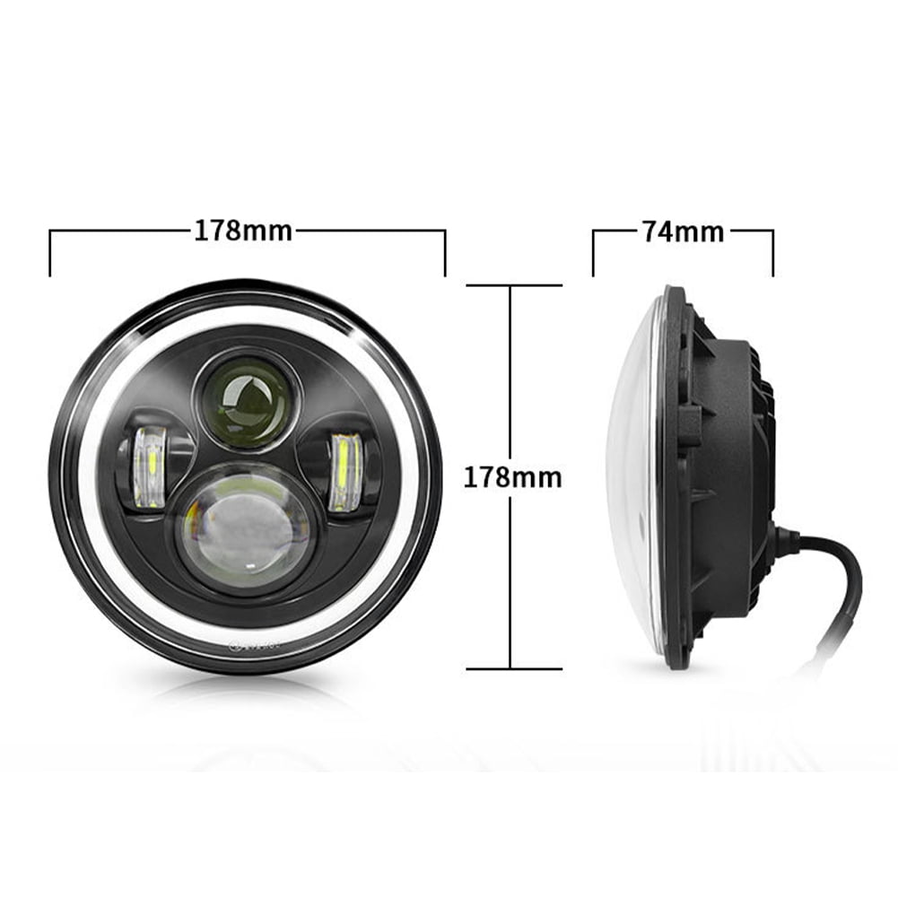 Motorcycle Light Work Light Motorcycle Accessories 6000k Round Headlamp ...