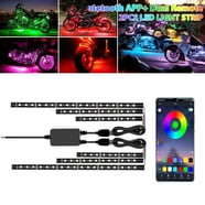 6pcs RGB Motorcycle Flexible Strip LED Light Lamp Neon Remote Kit DC ...