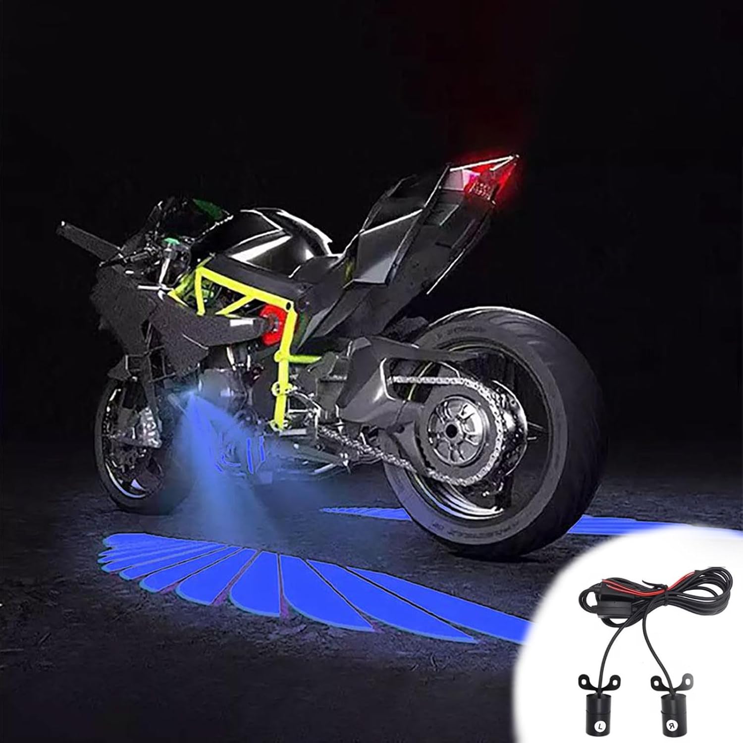 Motorcycle Logo LED Light, Universal Motorcycle Projector Lights for ...