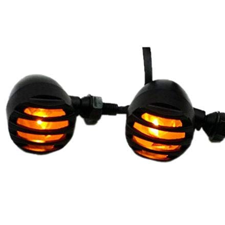Motorcycle M10 10mm Grill Bullet Turn Signal Light Lamp For Harley Dyna ...