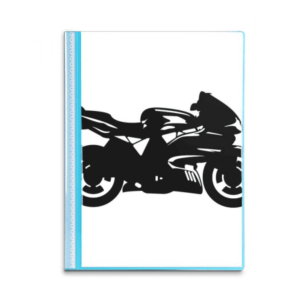 Motorcycle Mechanical Black Illustration Book Sheet Protectors ...