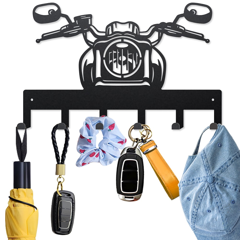 Motorcycle Metal Key Hook Racing Scooter Coat Rack Wall Mounted 15.7×9 ...