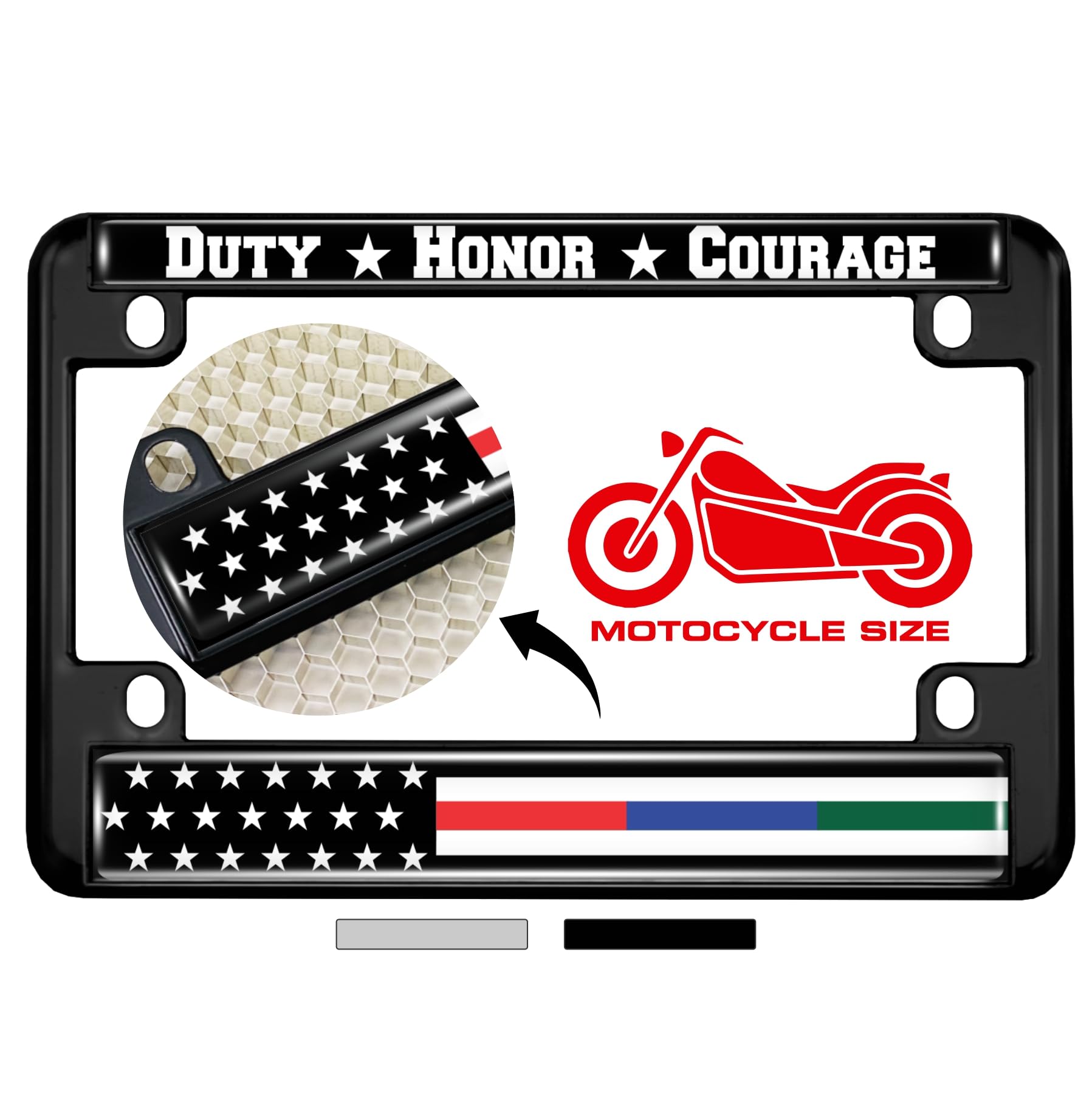 Motorcycle Metal License Plate Frame - First Responders - Law ...