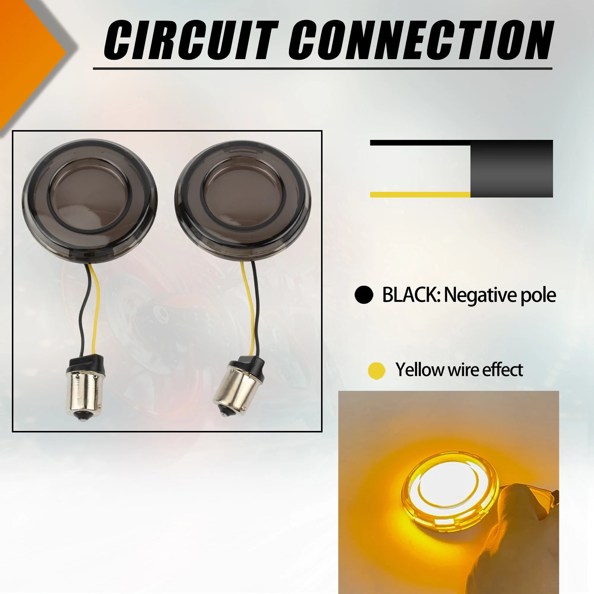 Motorcycle Mini Led Indicators Blinker Lights Motocross Turn Signal ...