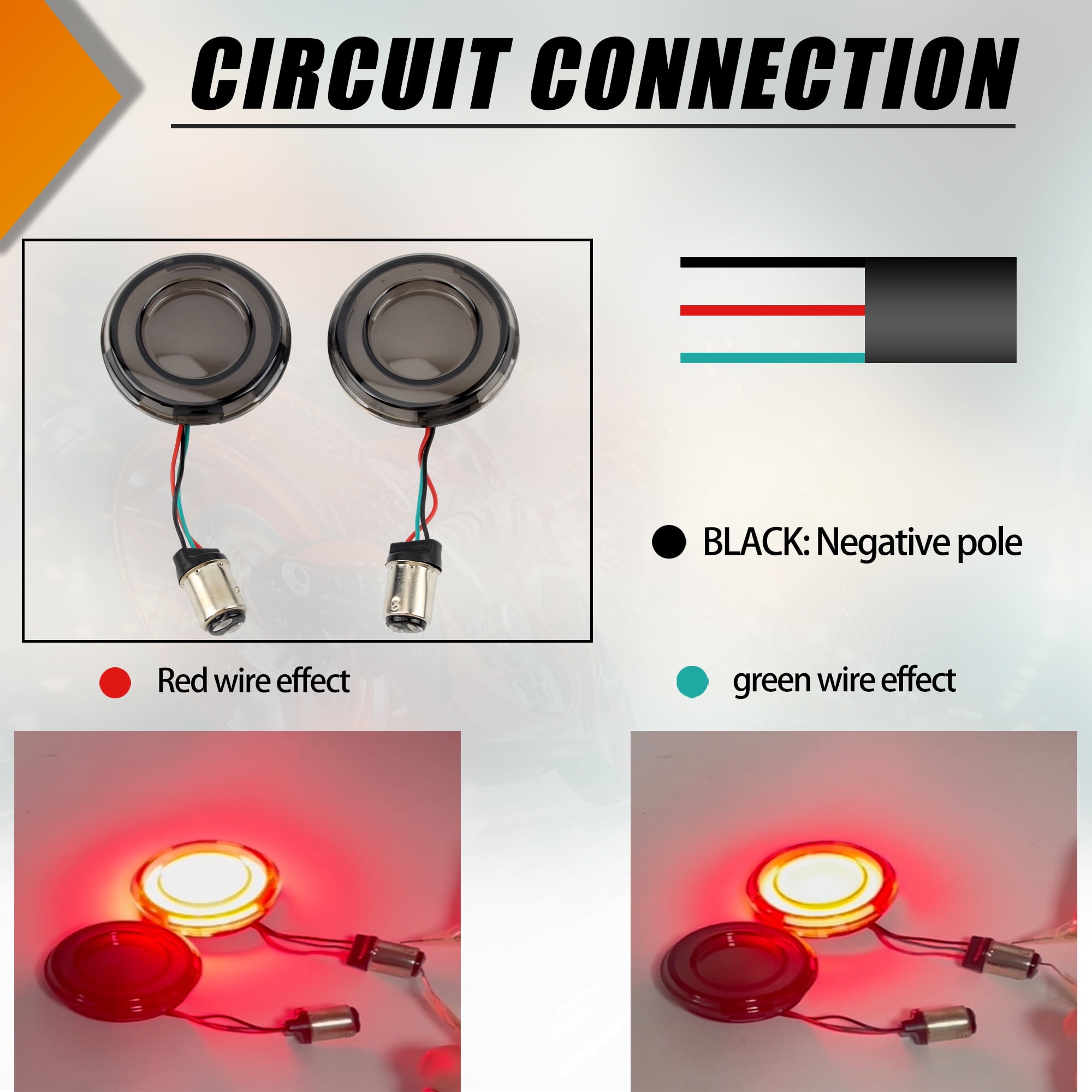 Motorcycle Mini Led Indicators Blinker Lights Motocross Turn Signal ...