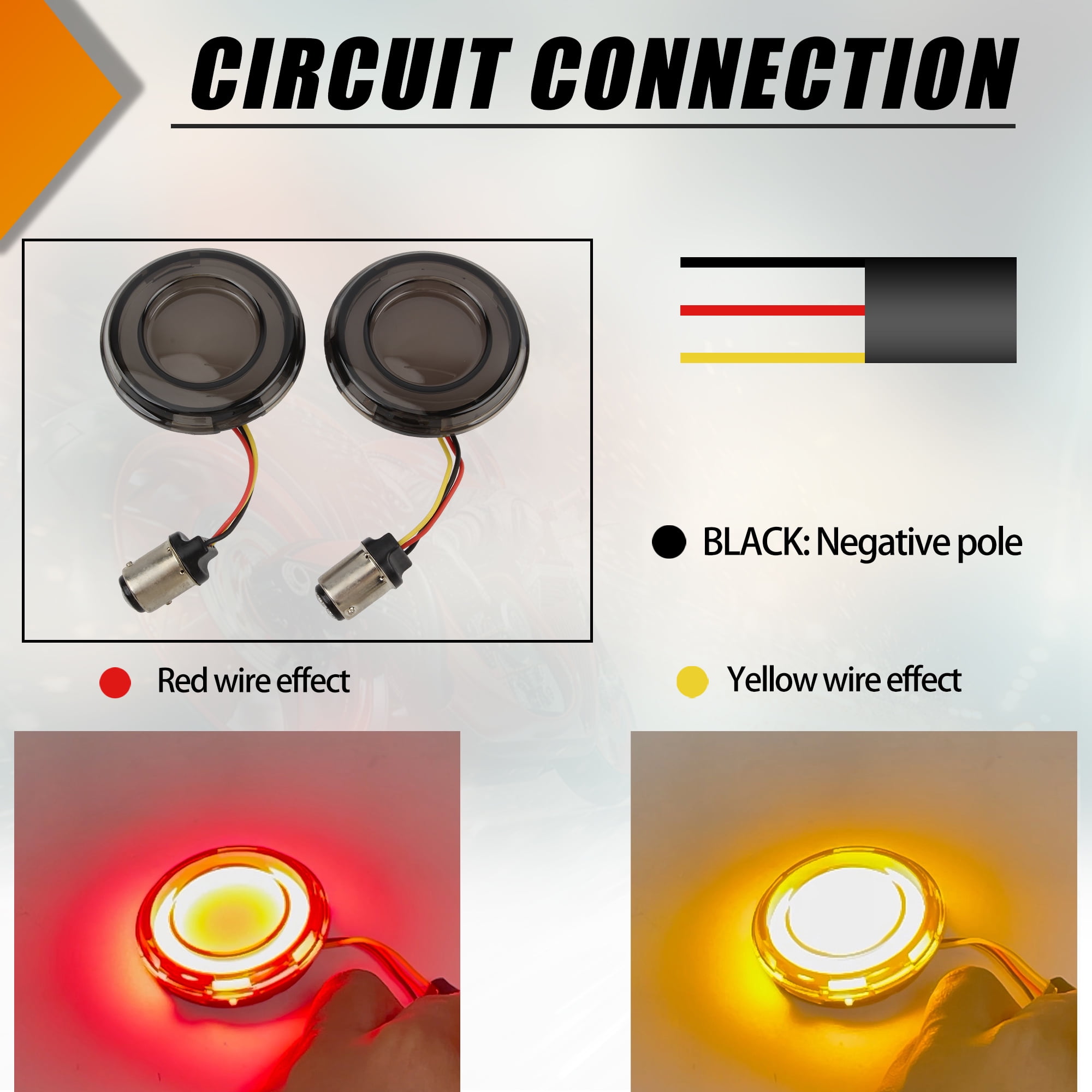 Motorcycle Mini Led Indicators Blinker Lights Motocross Turn Signal ...