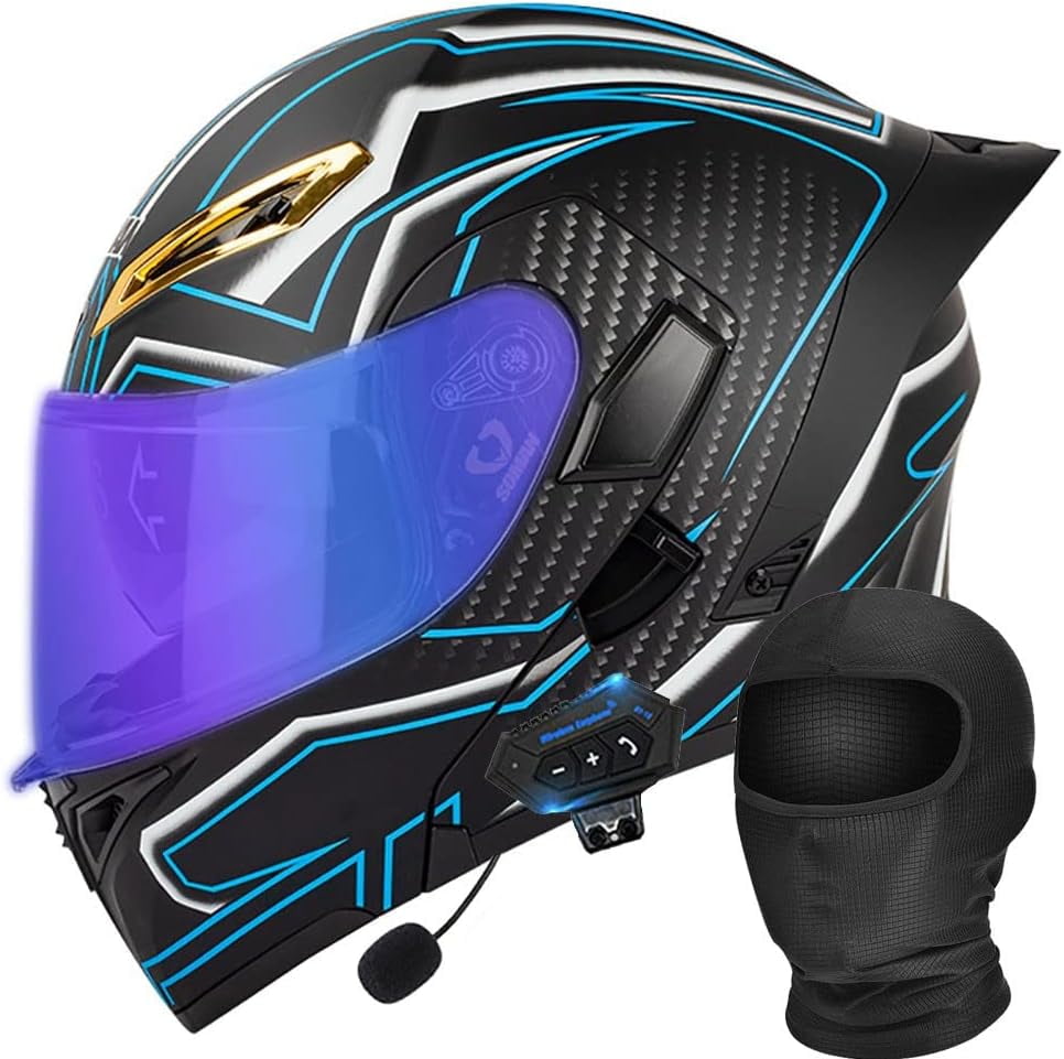 Motorcycle Modular Bluetooth Generic DOT/ECE Approved Flip Up Front ...