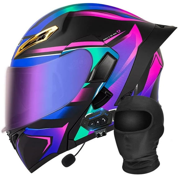 Motorcycle Modular Bluetooth Generic DOT/ECE Approved Flip Up Front ...