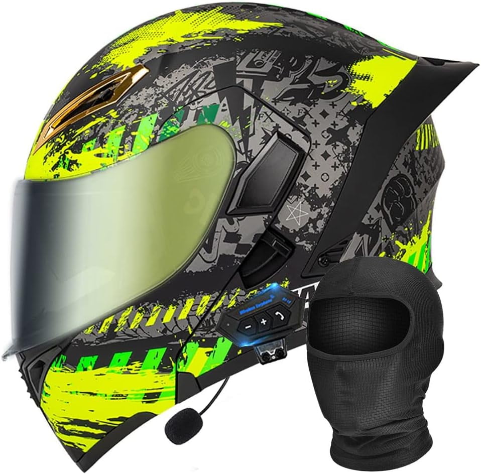 Motorcycle Modular Bluetooth Generic DOT/ECE Approved Flip Up Front ...