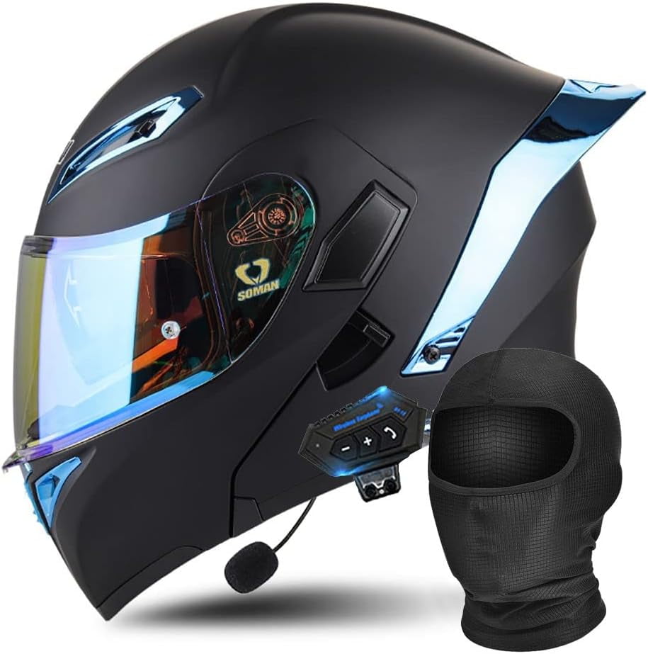 Motorcycle Modular Bluetooth Generic DOT/ECE Approved Flip Up Front ...