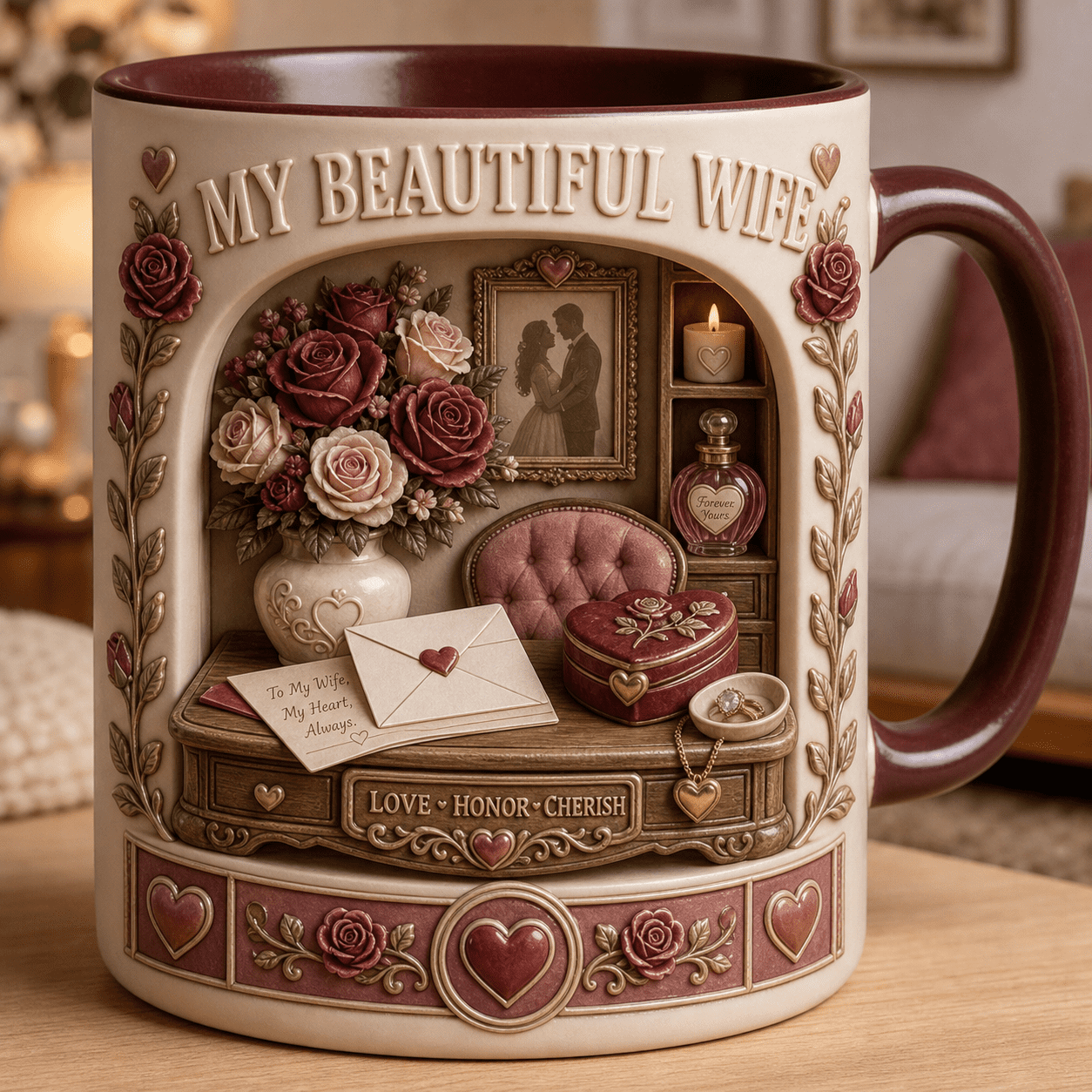 Motorcycle Mug for Biker Coffee Lovers, Route 66 Road Trip Rider Gift ...