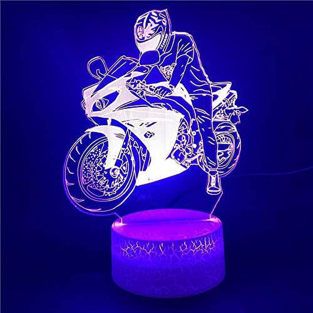 Motorcycle Night Light for Boys Toys Lamp, Gifts for Motorcycle Lovers ...