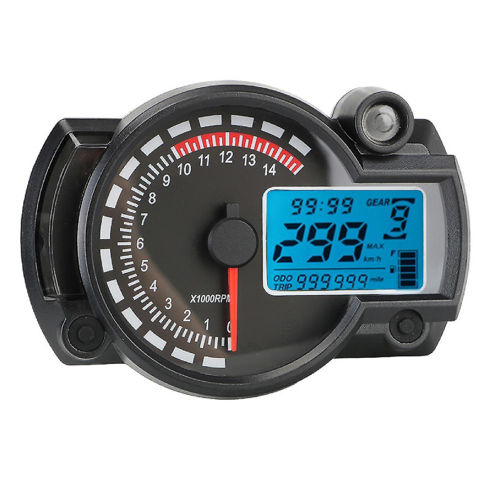 Motorcycle Odometer Multiple Functions Easy Viewing Lcd Screen ...