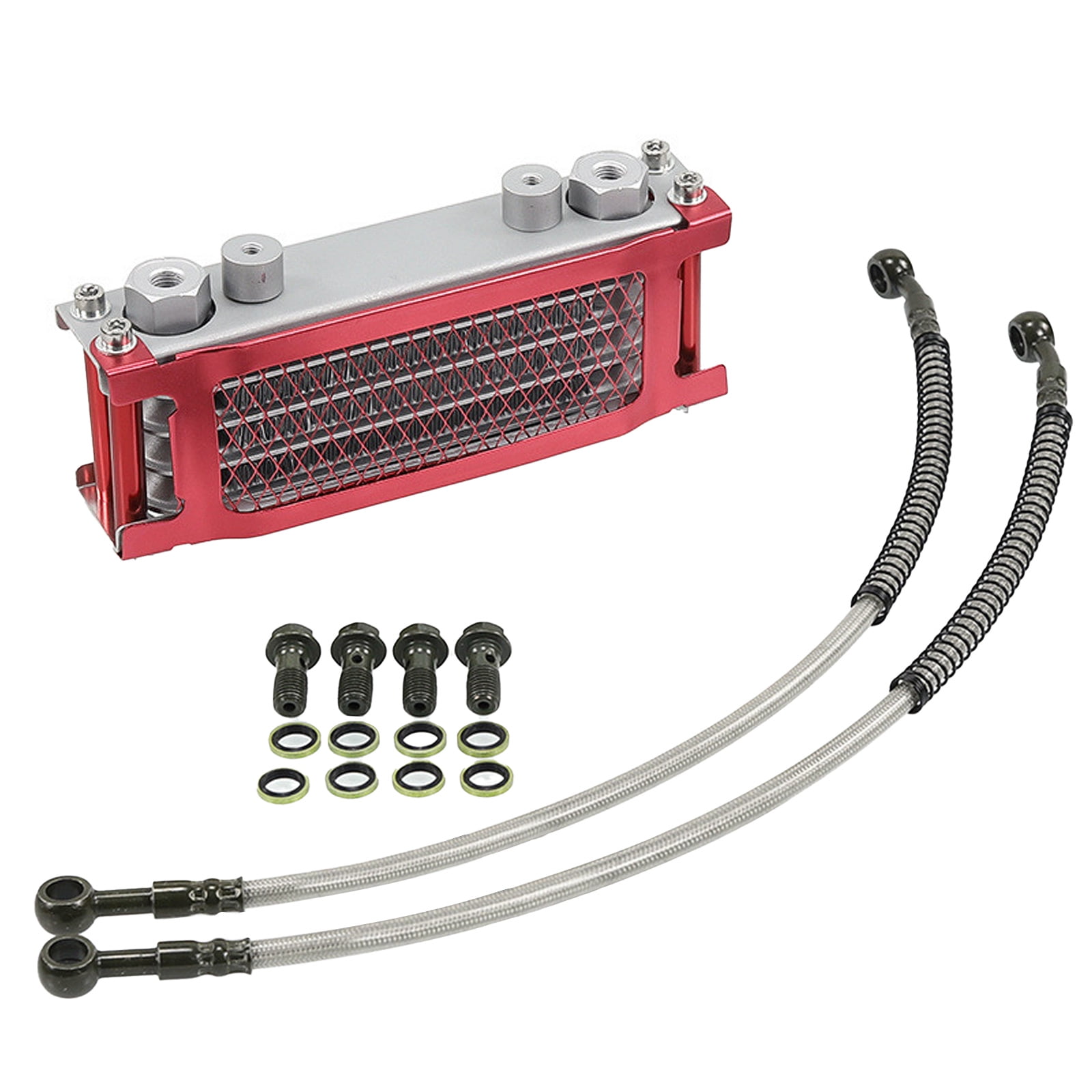 Motorcycle Oil Cooler Radiator Aluminium Oil Cooling Radiator Kit for ...