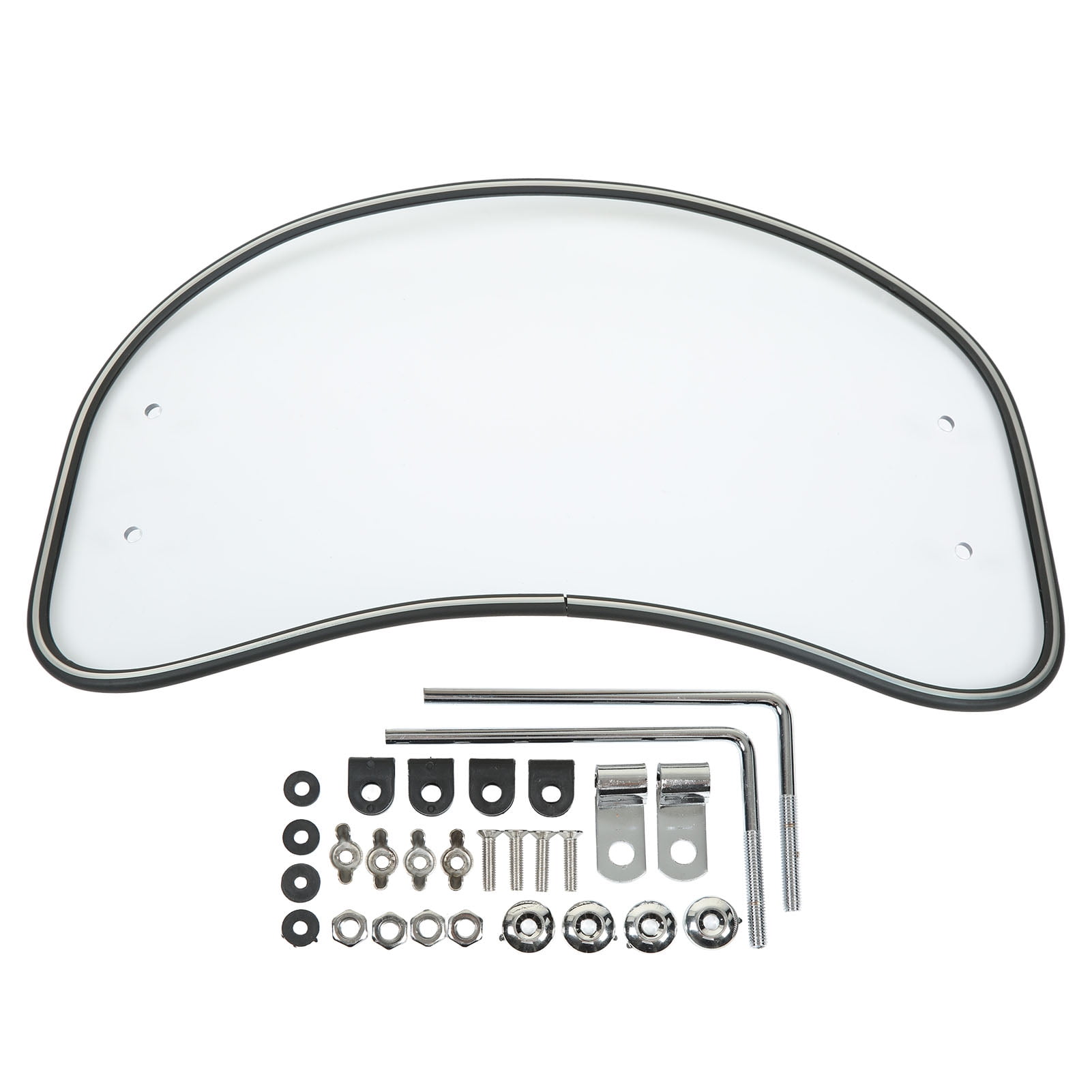 Motorcycle Oval Windshield Clear Front Windscreen Spoiler Air Wind ...