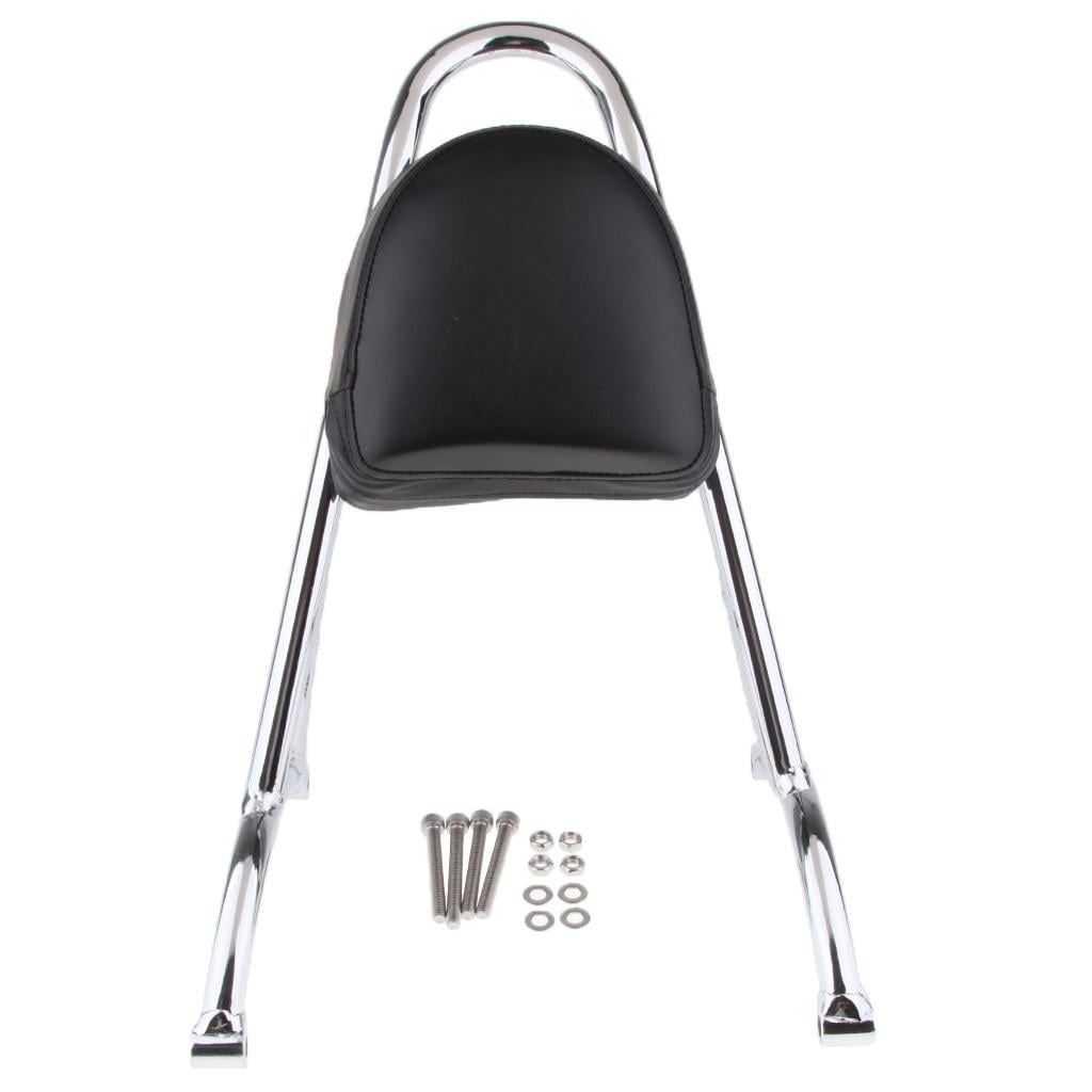 Motorcycle PU Backrest Rear Passenger Driver Sissy Bar Back Rest Mount ...