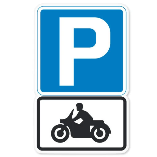 Motorcycle Parking Sign Sticker Decal Phone Decal Water Bottle Stickers ...
