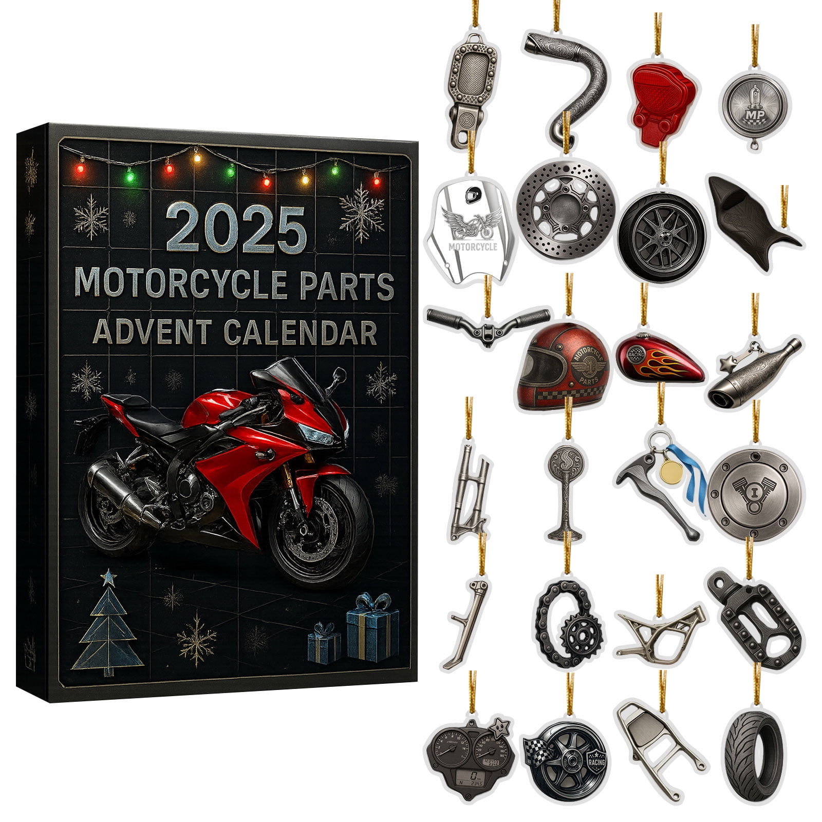 Motorcycle Parts Advent Calendar 2025 -24 Day Advent Calendar for 2026 ...