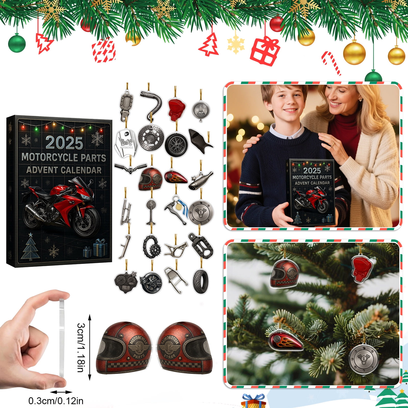 Motorcycle Parts Advent Calendar 2025 – 24 Days 2D Acrylic Motorcycle ...