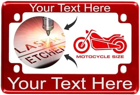 Motorcycle Personalized with Custom Text Design - Anodized Aluminum ...