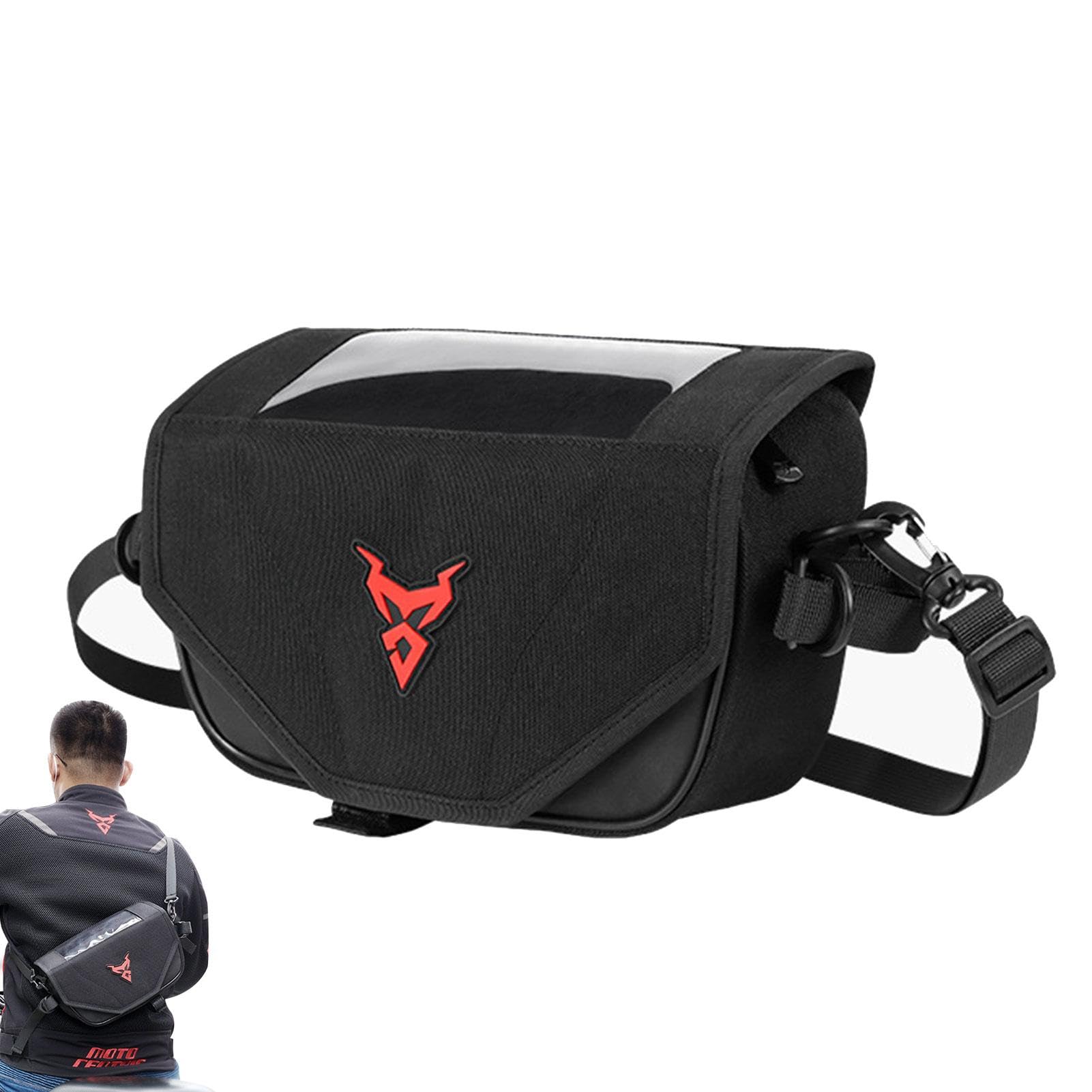 Motorcycle Phone Bag, Handle Bar Bag For With Magnetic Buckle, 45° Tilt ...