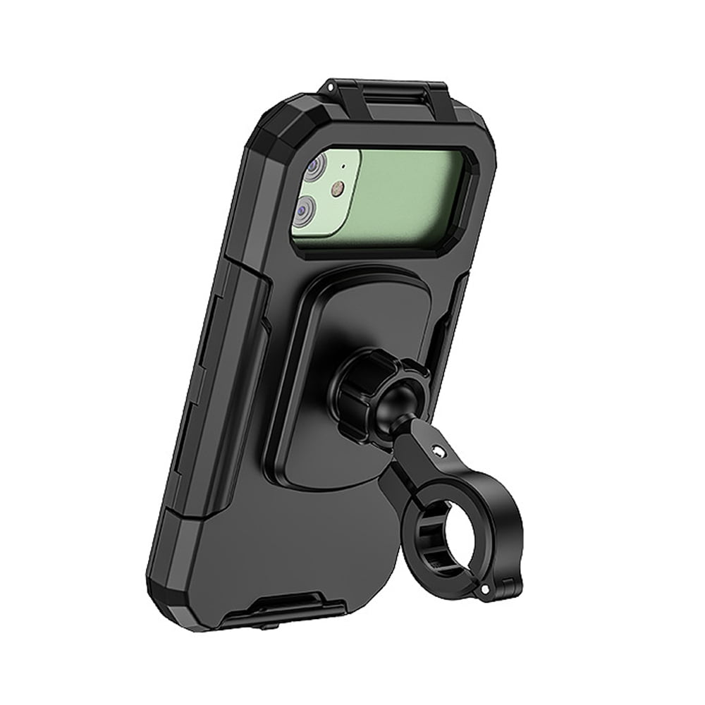 Motorcycle Phone Holder with Aluminum Alloy Handlebar Mount Base ...
