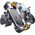 Motorcycle Phone Mount, [1s Auto Lock][100mph Military Anti-Shake] Bike ...